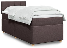 Box spring postel s matrací tmavě hnědá 90x190 cm textil 3286538