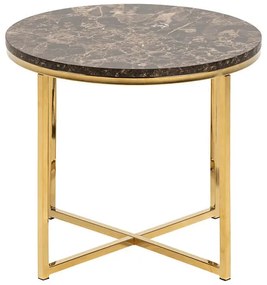Alisma příruční stolek R50 hnědá / zlatá