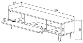 Bílý televizní stolek TemaHome Aero