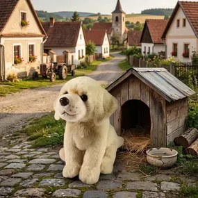 RAPPA Plyšový pes labrador 23 cm / ECO-FRIENDLY SOFT / od 0 měsíců