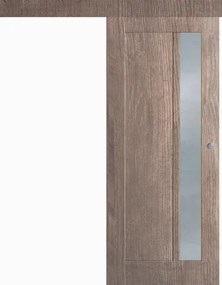 posuvné interiérové dveře na stěnu vasco doors FARO model 2 Průchozí rozměr: 70 x 197 cm, Orientace dveří: Levé dveře, Dekor: Dub rustikální