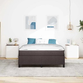 Postel s boxspringem Tmavě hnědá 140 x 200 cm textil 3398867