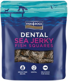 FISH4DOGS Dentální pamlsky pro psy mořská ryba - čtverečky 115 g