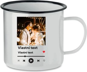 Personalizovaný retro plecháček s motivem přehrávače
