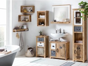 furniture-nabytek.cz - Sada koupelnového nábytku Pune z masivního manga, lakovaná, vícebarevná
