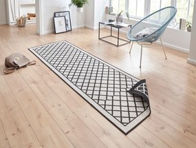 Hanse Home, Kusový koberec Twin Supreme 103425 Sydney black creme – na ven i na doma, 160x230, černá, chodba / předsíň