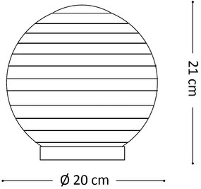 Stolní svítidlo Ideal Lux Mapa Riga TL1 D20 161433 bílé, 20cm