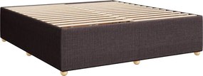 Box spring postel s matrací tmavě hnědá 180x200 cm textil 3285591