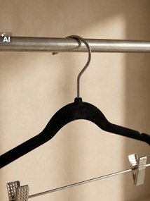 Sinsay - Ramínka na oblečení se sponami 6 pack - černá
