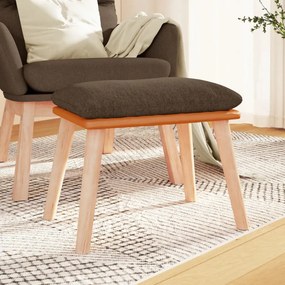Podnožka hnědá 45x29,5x35 cm textil a umělá kůže 341449