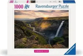 Ravensburger Skandinávie Vodopád Haifoss - Island / 1000 dílků / od 14