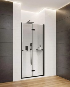 Aplomo Kerria Plus zalamovací sprchové dveře, black Rozměr sprch.dveří: 80cm