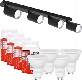 Stropní svítidlo Spotová lampa Halogenové svítidlo Led lustr GU10 žárovka x4