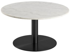 Kulatý konferenční stolek s mramorovou deskou Černo - bílý GUAN