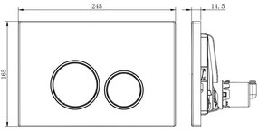Mexen Fenix ​​Air 05, pneumatické dvojité tlačítko pro splachování, černá matná, 6A0503
