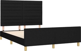 Rám postele bez matrace černý 140 x 190 cm textil 3125132