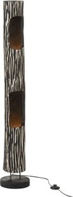 Stojací dřevěná lampa Paulownia Black 2 - Ø 21*133 cm