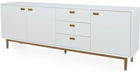 TENZO Dřevěná komoda SVEA bílá 225cm 9004776005