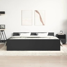 Rám postele s hlavovým a nožním čelem černý 160 x 200 cm 3203762