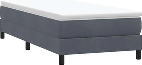 Postel Box Spring bez matrace tmavě šedá 100x220 cm samet 3315862