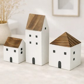 Dřevěný Domek - set 3 ks