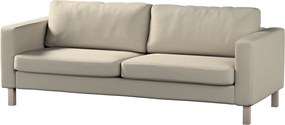 Potah na pohovku IKEA  Karlstad 3-místná, nerozkládací, krátký barva béžová látka pletený vzor