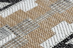 Dywany Łuszczów Kusový koberec Cooper Sisal Aztec 22235 ecru/black ROZMĚR: 160x220
