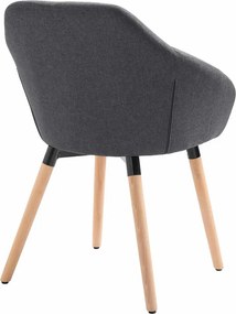 Jídelní židle 4 ks tmavě šedé textil 278408