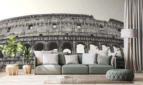 Tapeta Římské koloseum v černobílém - 225x150 cm