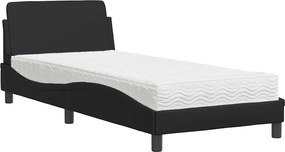 Postel s matrací Dover černá 80 x 200 cm umělá kůže 3208297