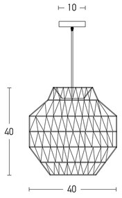 Zambelis 20236 závěsné svítidlo hnědé, 1xE27, ø40cm