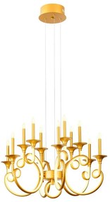 Designový zlatý lustr Incanti CHATEAU LED 69W