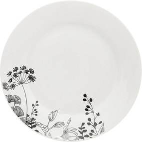 Porcelánová jídelní sada WHITE FLORAL pro 6 osob, 18 dílů