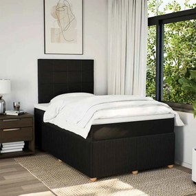 Box spring postel s matrací černá 120x190 cm textil 3291997