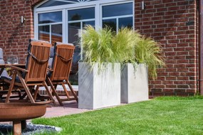 Květináč ELEMENTO, sklolaminát, šířka 88 cm, beton design