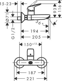 Hansgrohe Logis - Umyvadlová baterie chrom