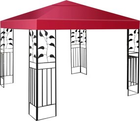Costway Náhradní střešní altán se zapínáním na suchý zip Víno – 300 × 300 cm