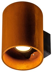 SLV 1004651 Rusty, venkovní nástěnné svítidlo, LED 14W 3000/4000K, rezavé, průměr 14cm, IP65