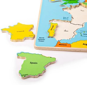 Bigjigs Toys Dřevěné puzzle mapa Evropy 25dílků