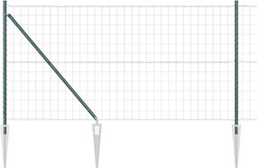 Evropský plot se hroty 25 x 1 m Ocel potažená PVC Zelená 3350594