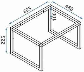 Konglomerátové umyvadlo REA GOYA 70x46 cm bílé + konzole