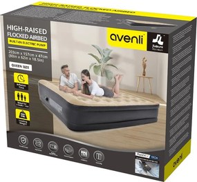 Nafukovací matrace AVENLI 24042EU s vestavěnou pumpou 203x157x47