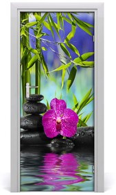 Fototapeta samolepící Orchidej a bambus 75x205 cm