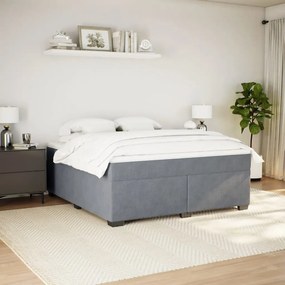 Box spring postel s matrací tmavě šedá 180x200 cm samet 3285300