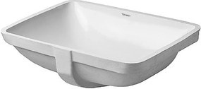 Duravit Starck 3 - Umyvadlo vestavné 490x365 mm, bez otvoru pro baterii, s WonderGliss, bílá 03054900001