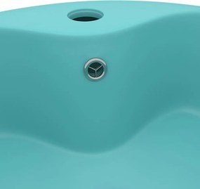 Luxusní umyvadlo přepad matné světle zelené 36x13 cm keramické 147035