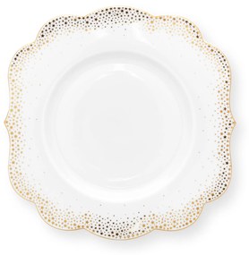 Pip Studio Royal Winter talíř Ø23,5, bílý (krásný porcelánový talíř)