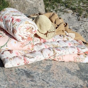 Krémová matrace s květy Aix Quilt Wild Flowers - 60*100 cm