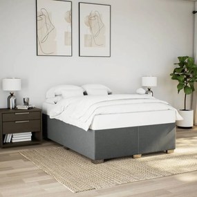 Rám postele bez matrace tmavě šedý 160 x 200 cm textil 3284486