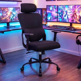 Costway Ergonomická kancelářská židle s nastavitelnou opěrkou hlavy a bederní